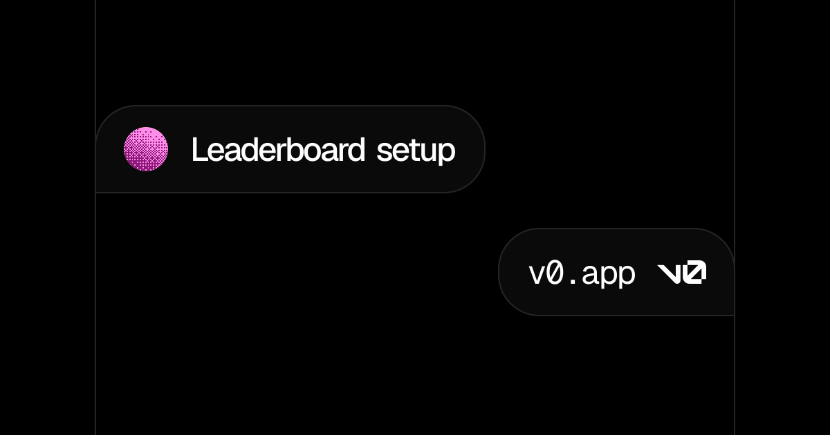 Leaderboard setup - v0 by Vercel