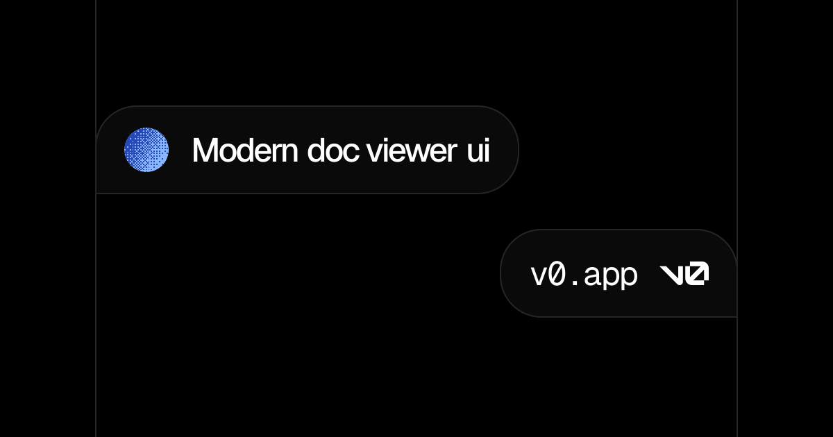 Modern doc viewer ui - v0 by Vercel