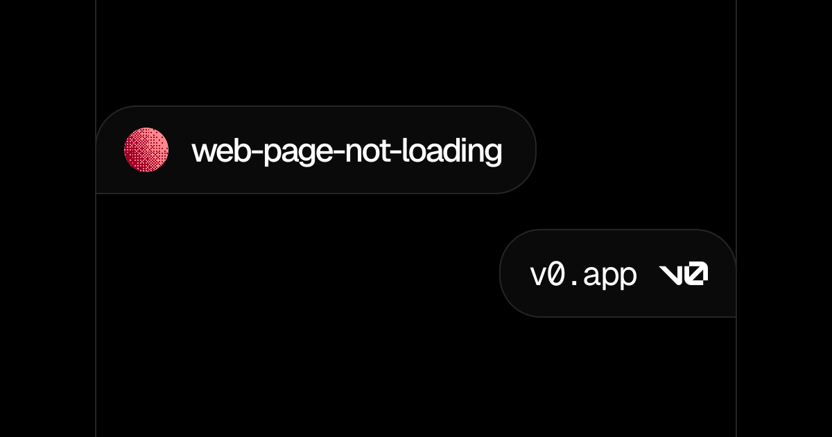web-page-not-loading - v0 by Vercel
