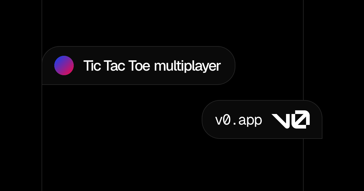 Tic Tac Toe multiplayer - v0 by Vercel