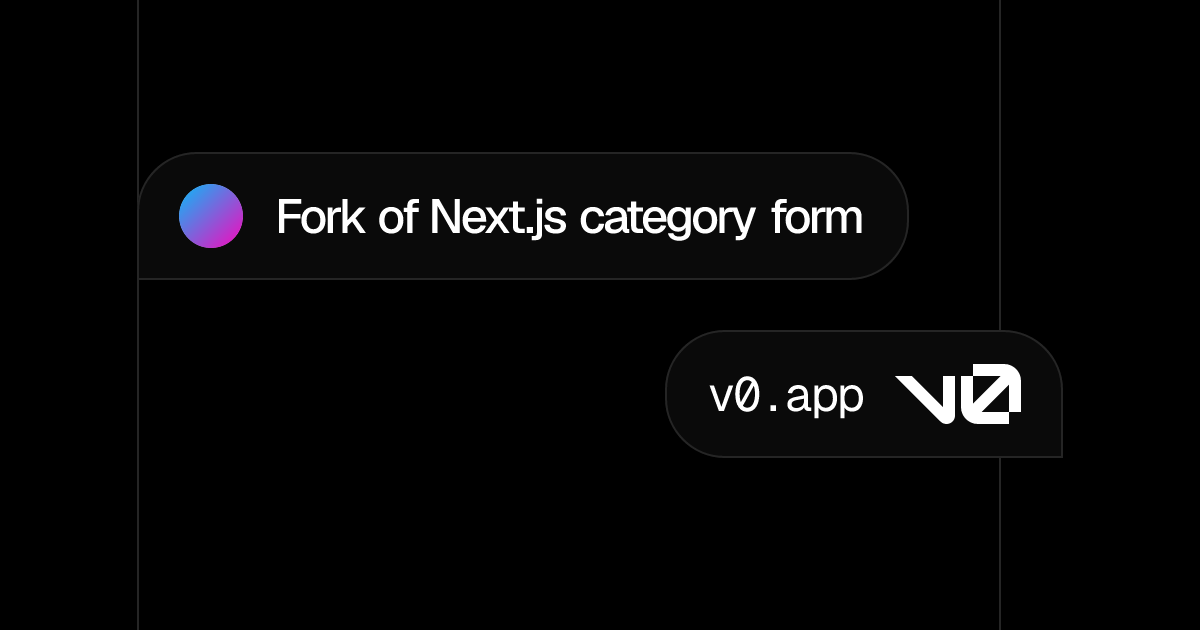 Fork of Next.js category form - v0 by Vercel