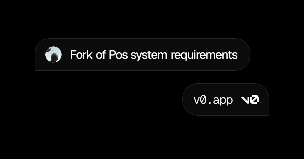 Fork of Pos system requirements - v0 by Vercel