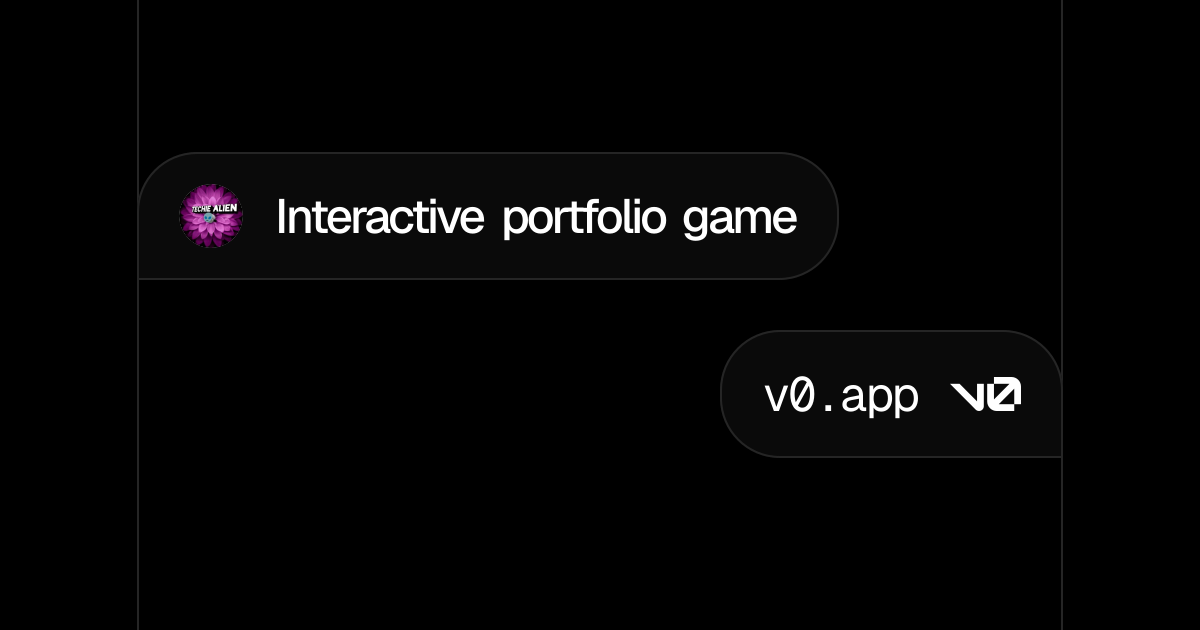 Interactive portfolio game - v0 by Vercel