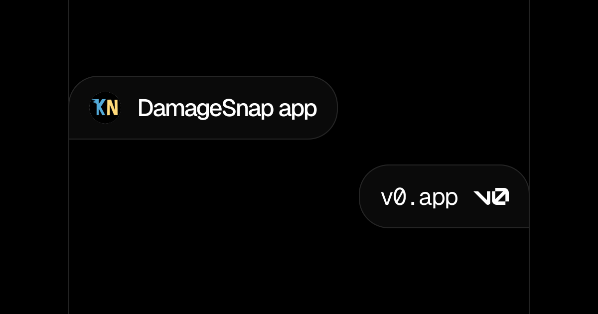 DamageSnap app - v0 by Vercel