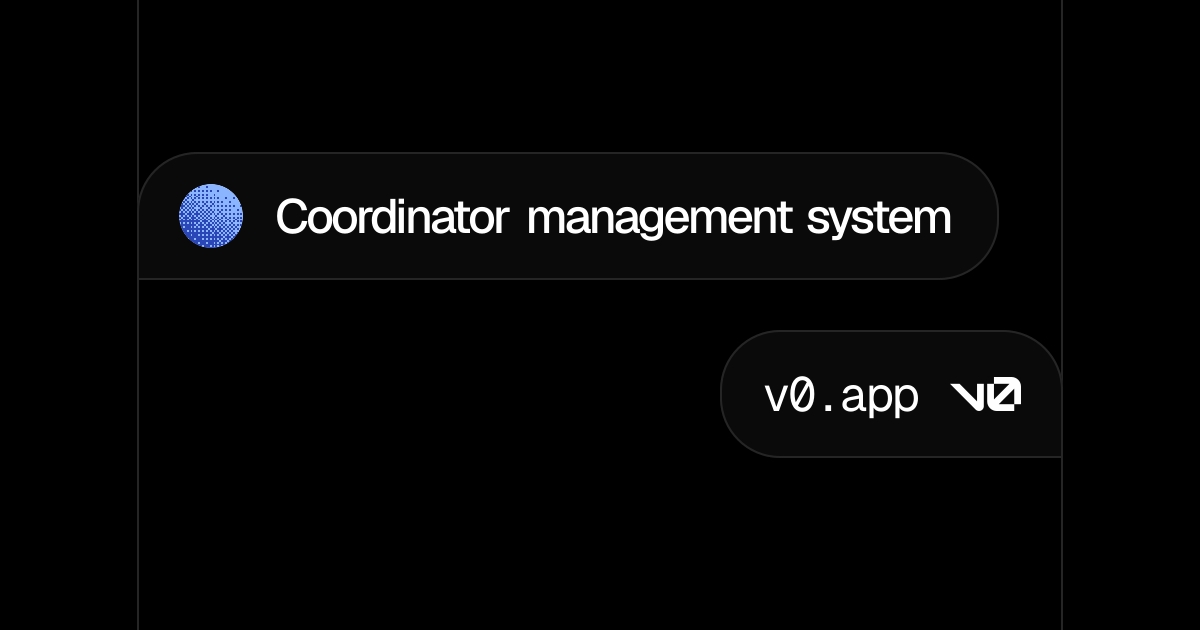 Coordinator management system - v0 by Vercel