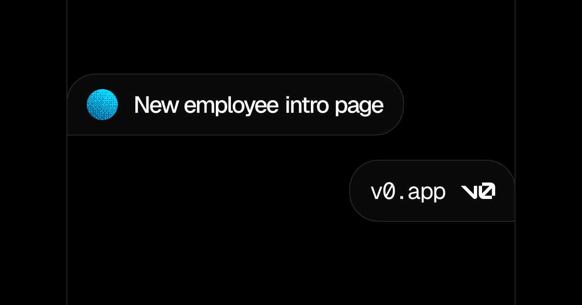 New employee intro page - v0 by Vercel