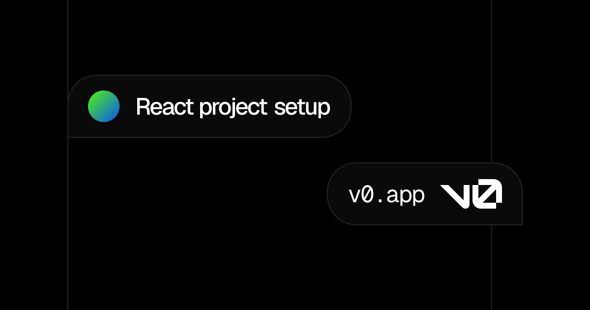 React Project Setup V0 By Vercel