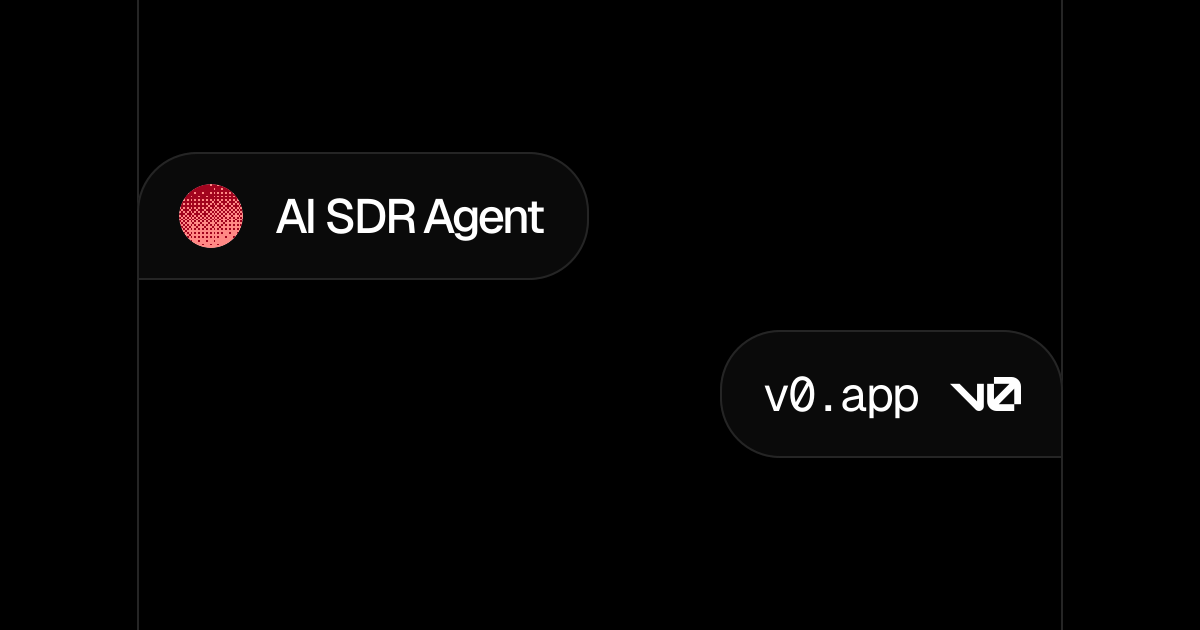 AI SDR Agent - v0 by Vercel
