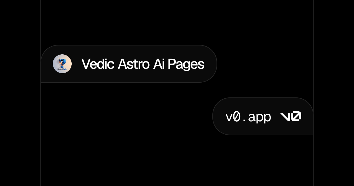 Vedic Astro Ai Pages - v0 by Vercel