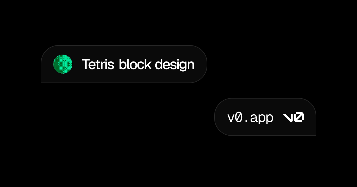 Tetris block design - v0 by Vercel