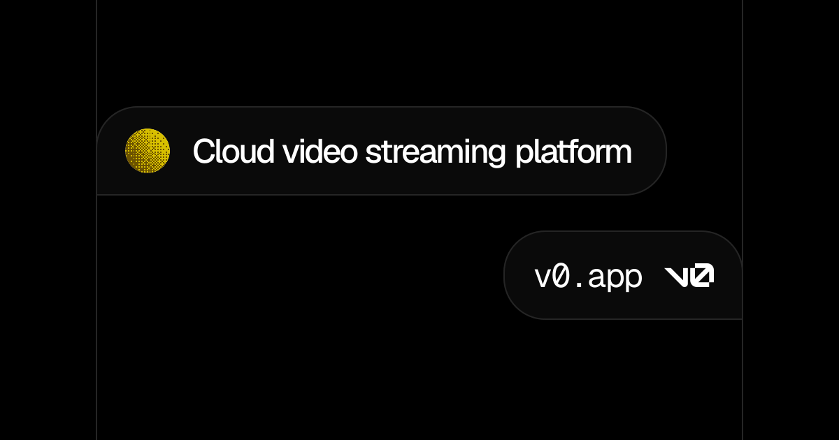 Cloud video streaming platform - v0 by Vercel
