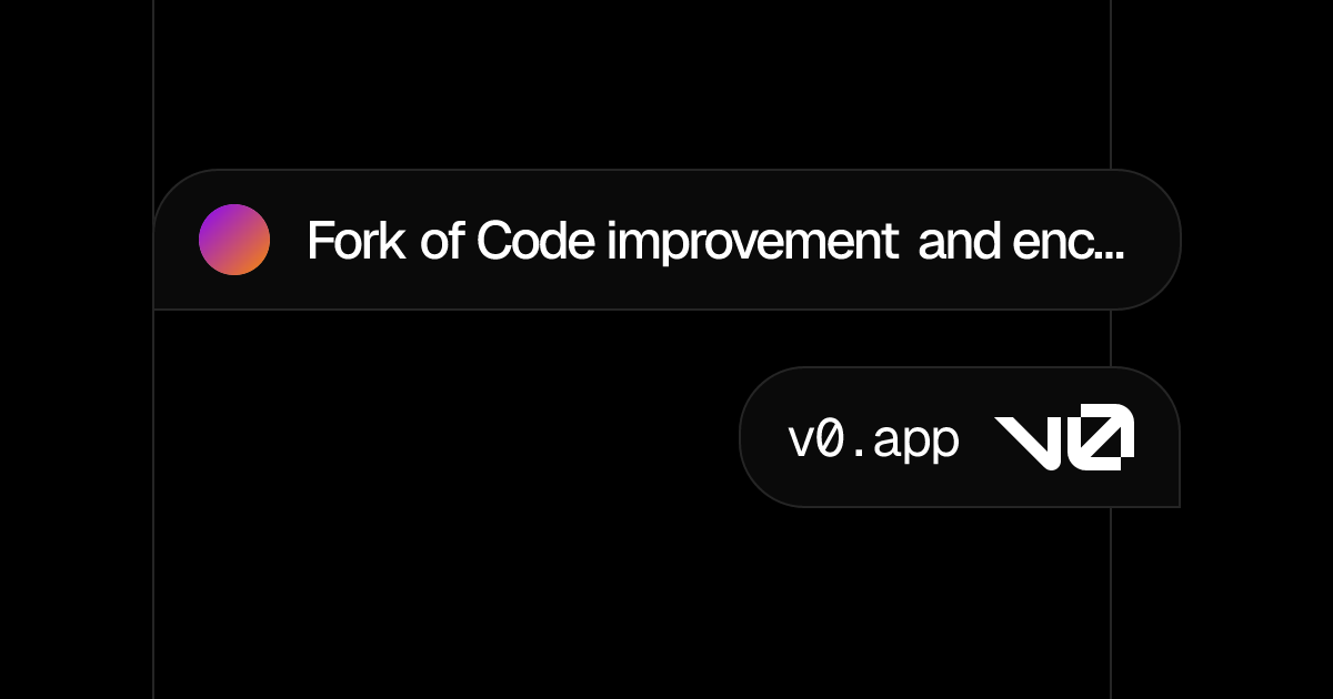 Fork of Code improvement and encryption - v0 by Vercel