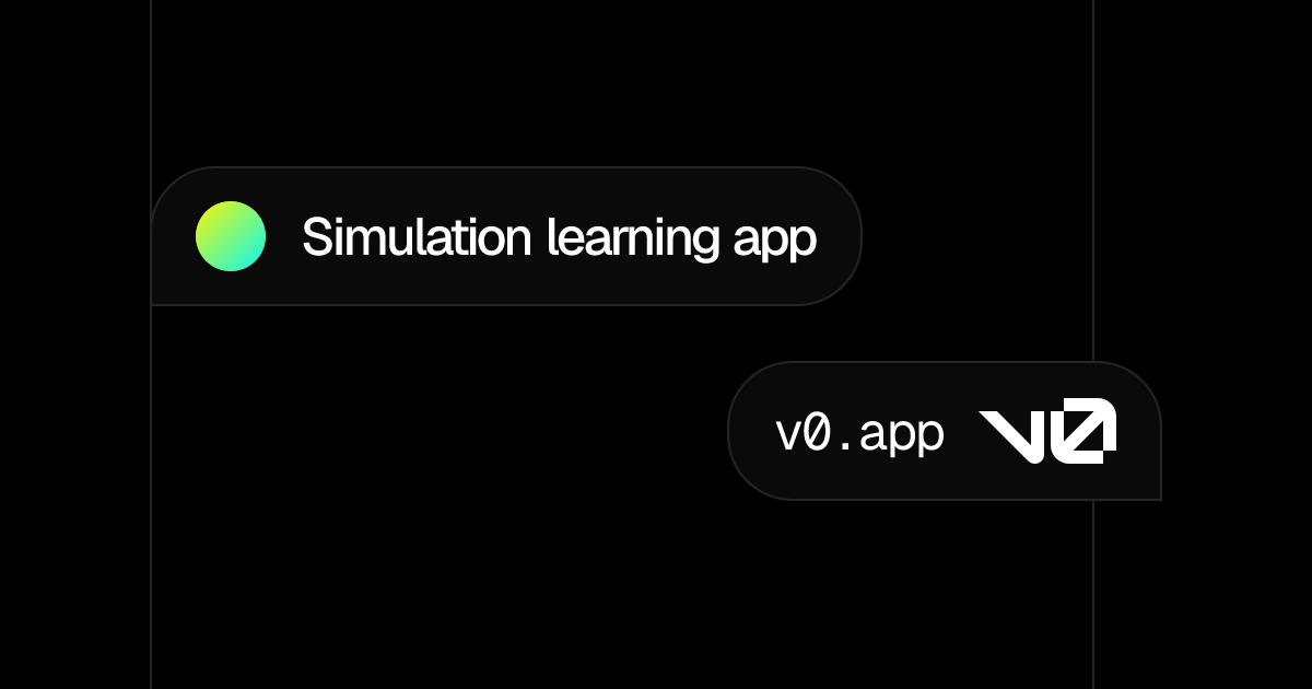 Simulation learning app - v0 by Vercel