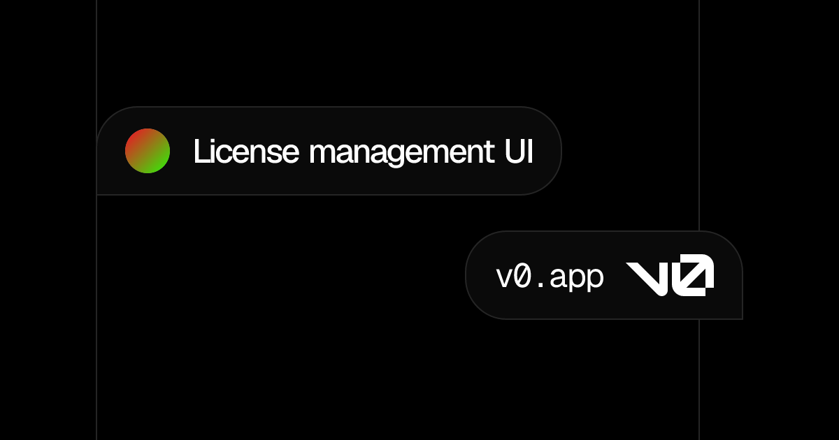 License management UI - v0 by Vercel
