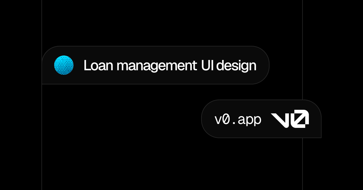 Loan management UI design - v0 by Vercel