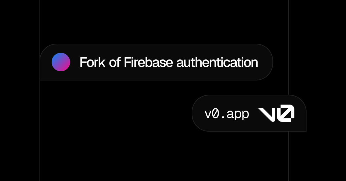 Fork of Firebase authentication - v0 by Vercel