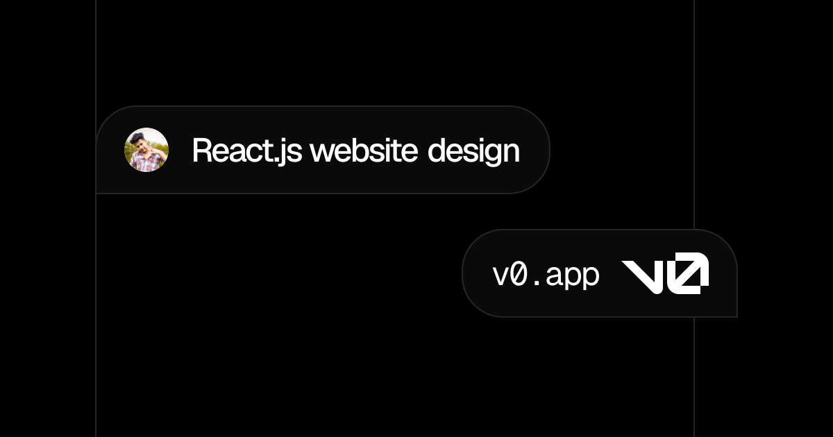 React.js website design - v0 by Vercel