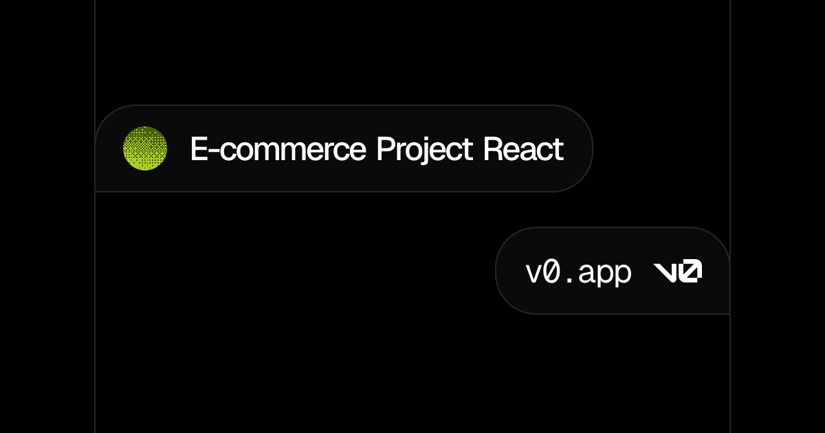 E-commerce Project React - v0 by Vercel