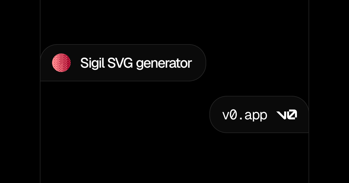 Sigil SVG generator - v0 by Vercel