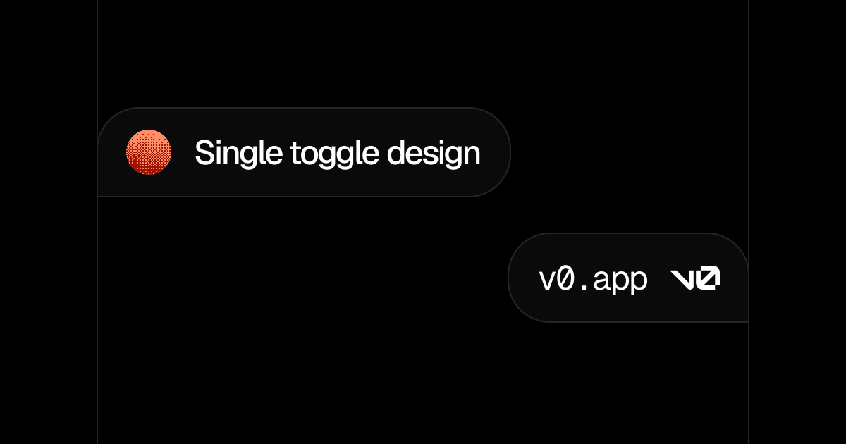 Single toggle design - v0 by Vercel