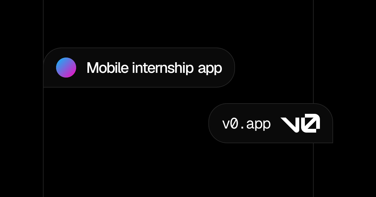Mobile internship app - v0 by Vercel