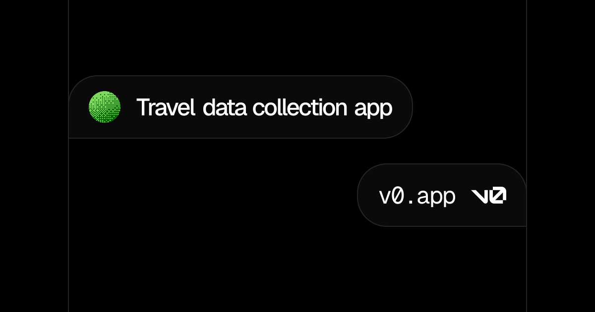 Travel data collection app - v0 by Vercel