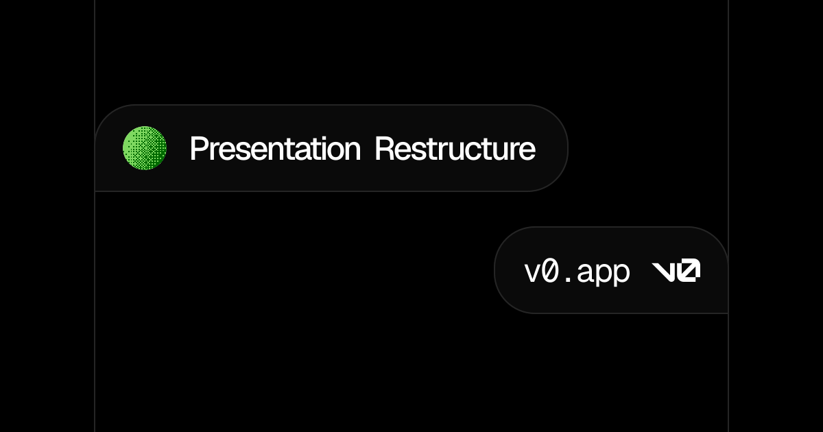 Presentation Restructure - v0 by Vercel