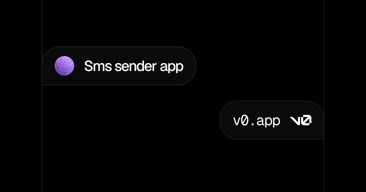 Sms sender app - v0 by Vercel