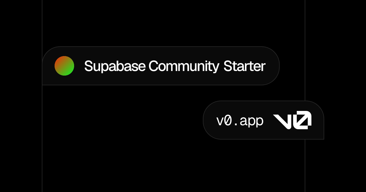 Supabase Community Starter - v0 by Vercel