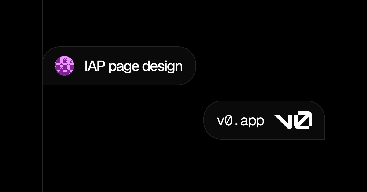 IAP page design - v0 by Vercel