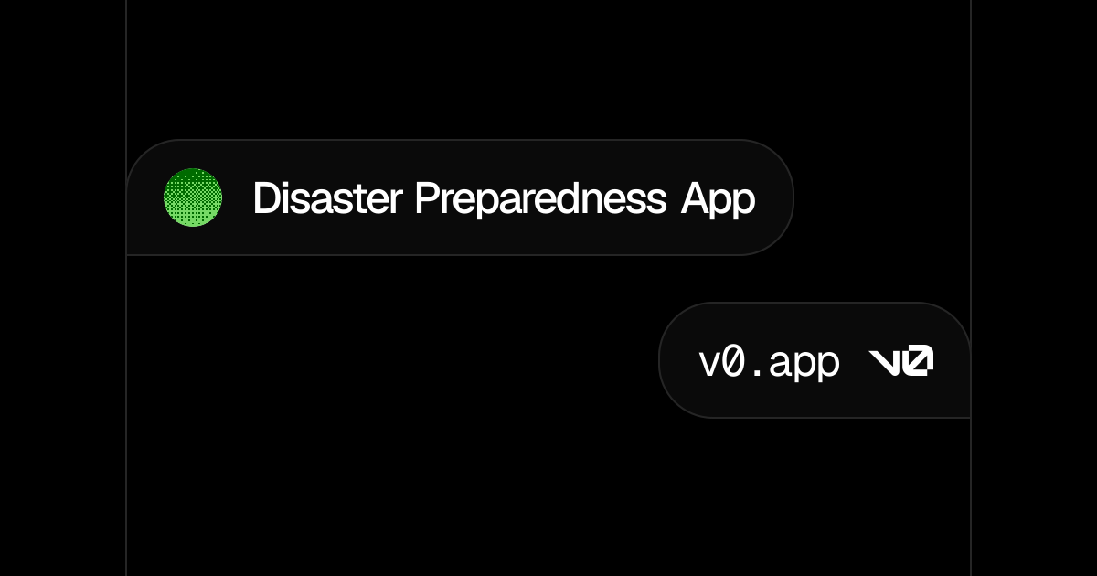 Disaster Preparedness App - v0 by Vercel