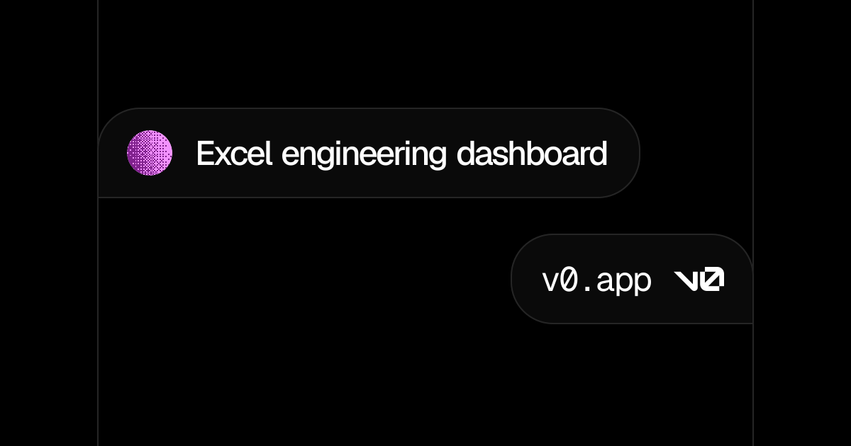 Excel engineering dashboard - v0 by Vercel