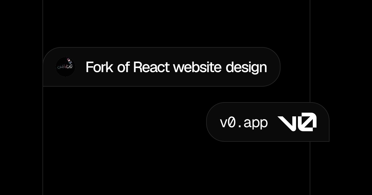 Fork of React website design - v0 by Vercel