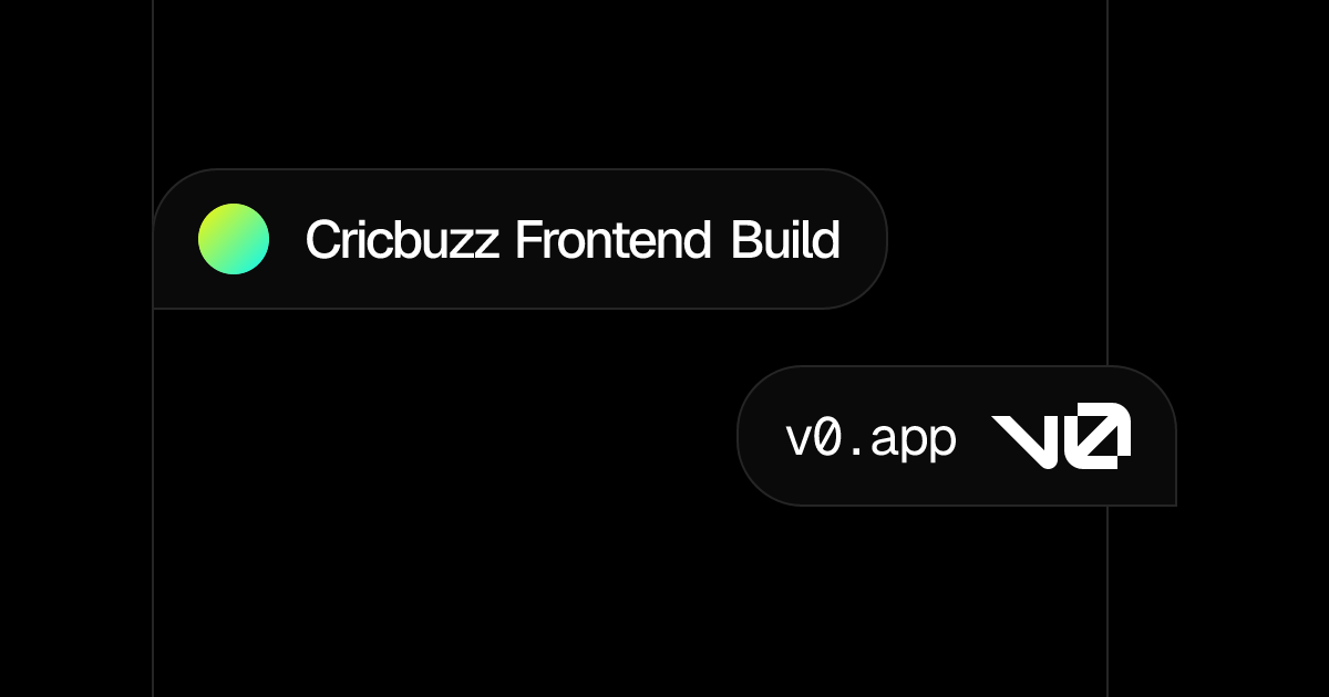 Cricbuzz Frontend Build - v0 by Vercel