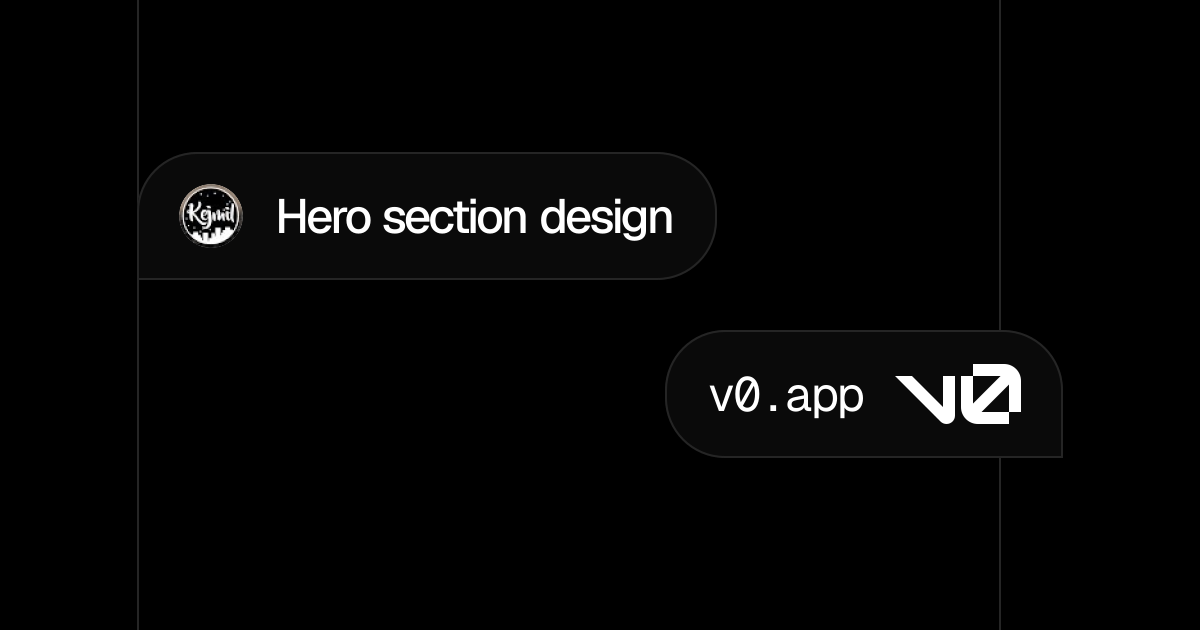 Hero section design - v0 by Vercel