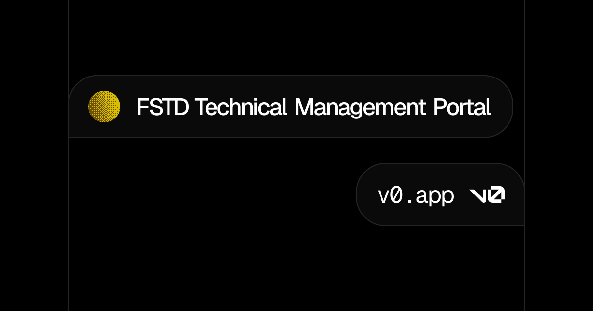 FSTD Technical Management Portal - v0 by Vercel