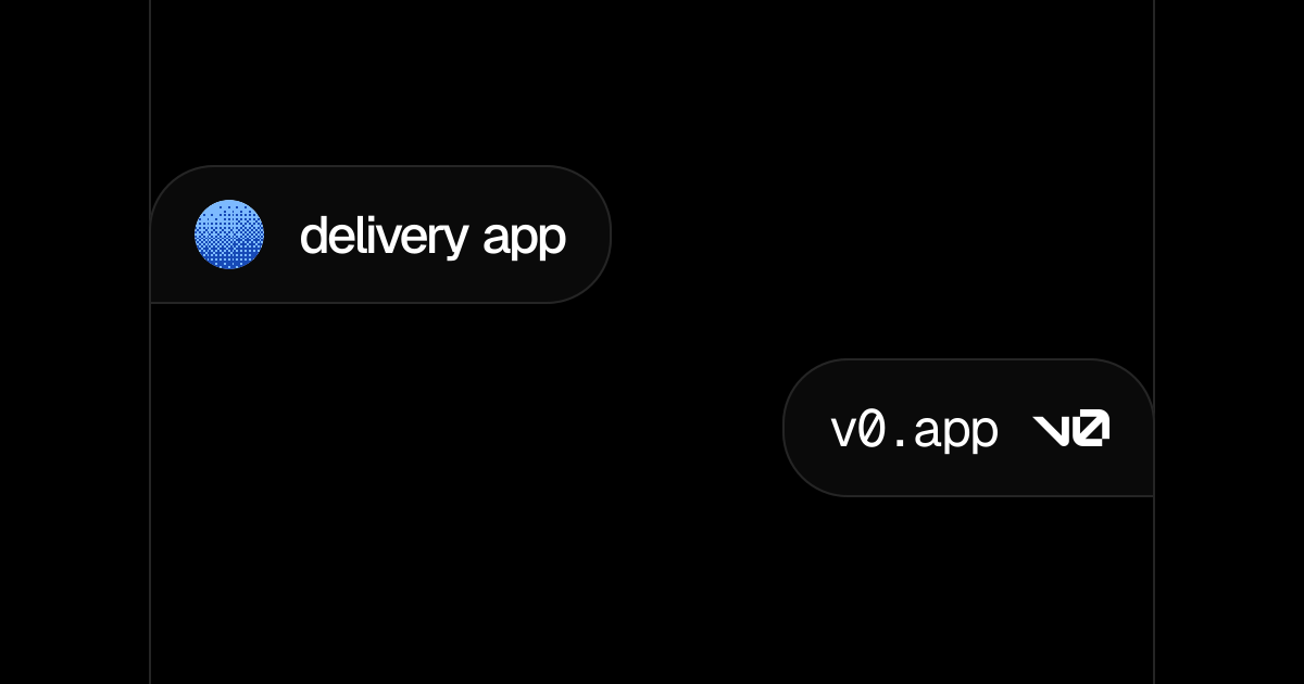 delivery app - v0 by Vercel