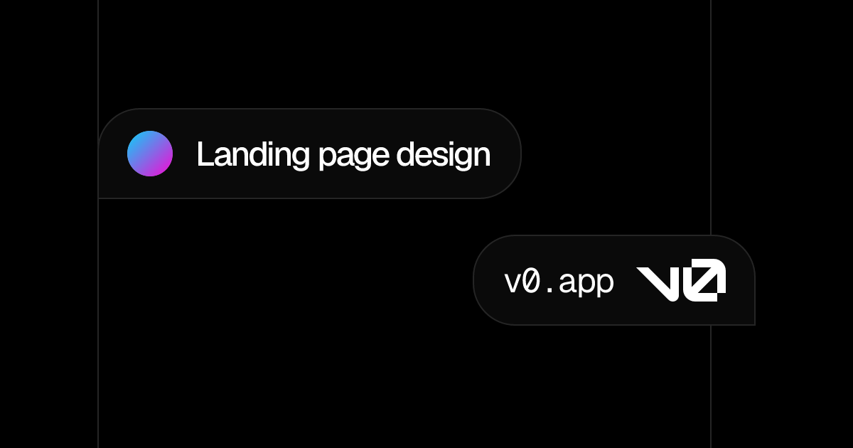 Landing page design - v0 by Vercel