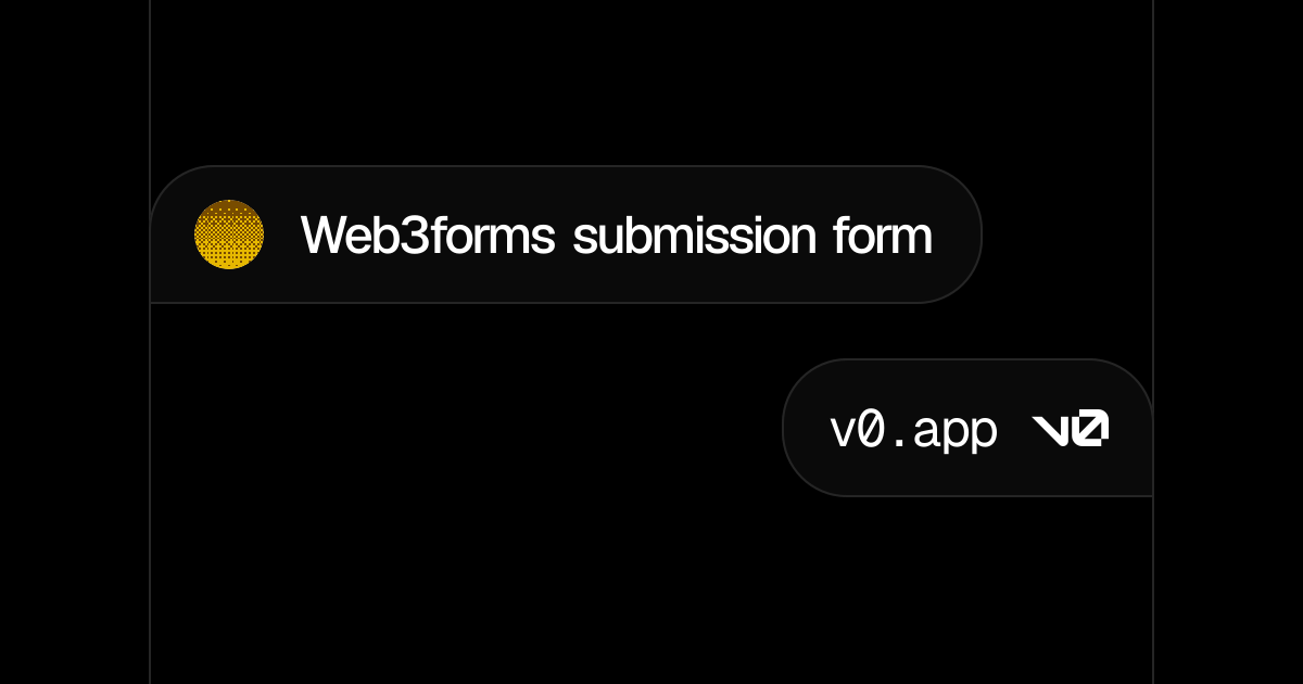 Web3forms submission form - v0 by Vercel