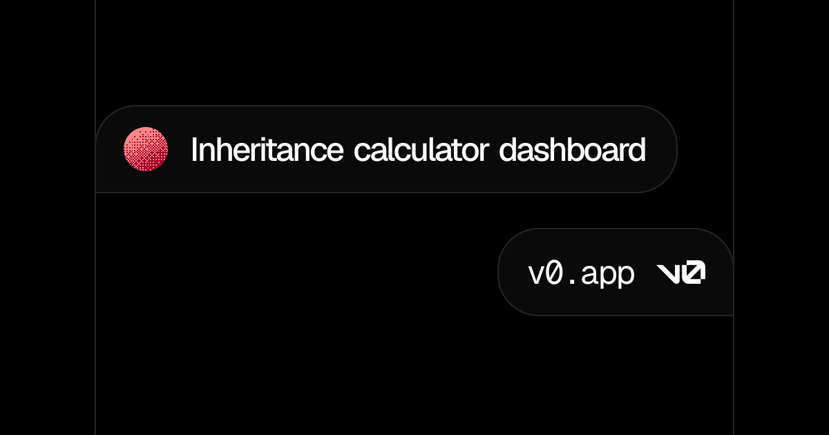Inheritance calculator dashboard - v0 by Vercel