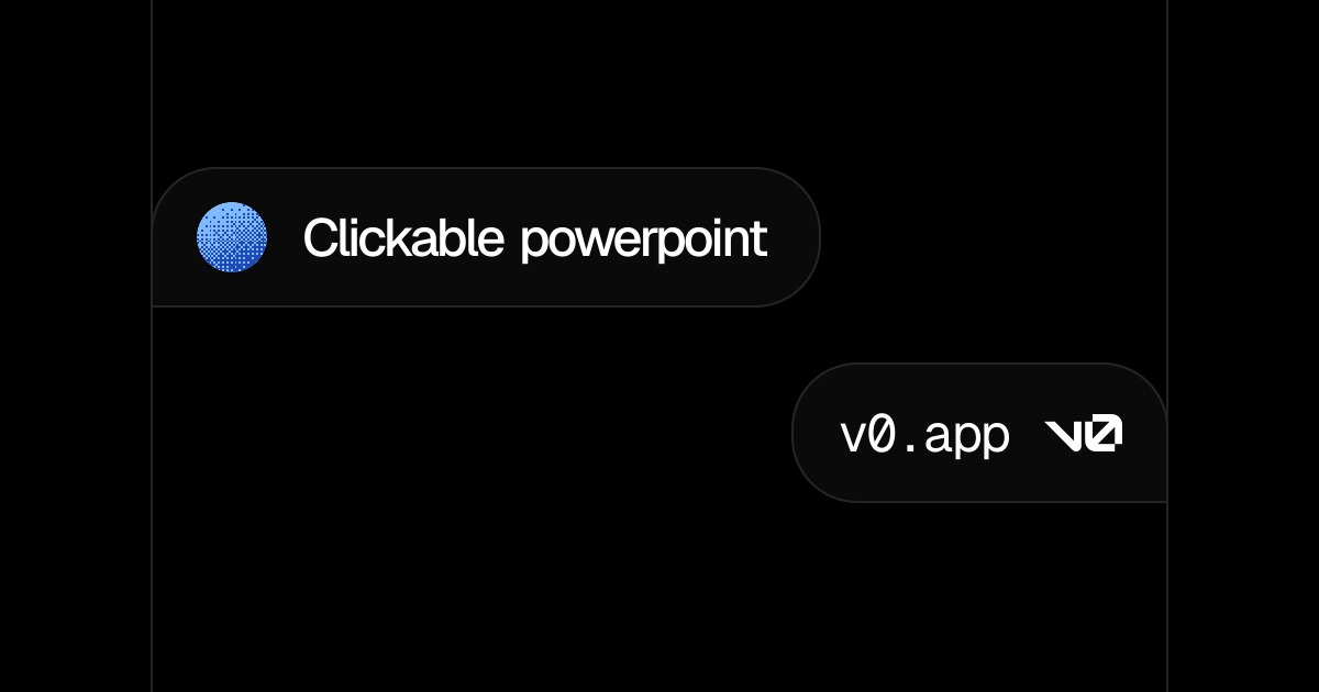 Clickable powerpoint - v0 by Vercel