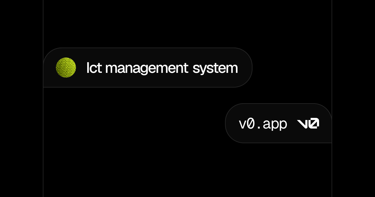 Ict management system - v0 by Vercel