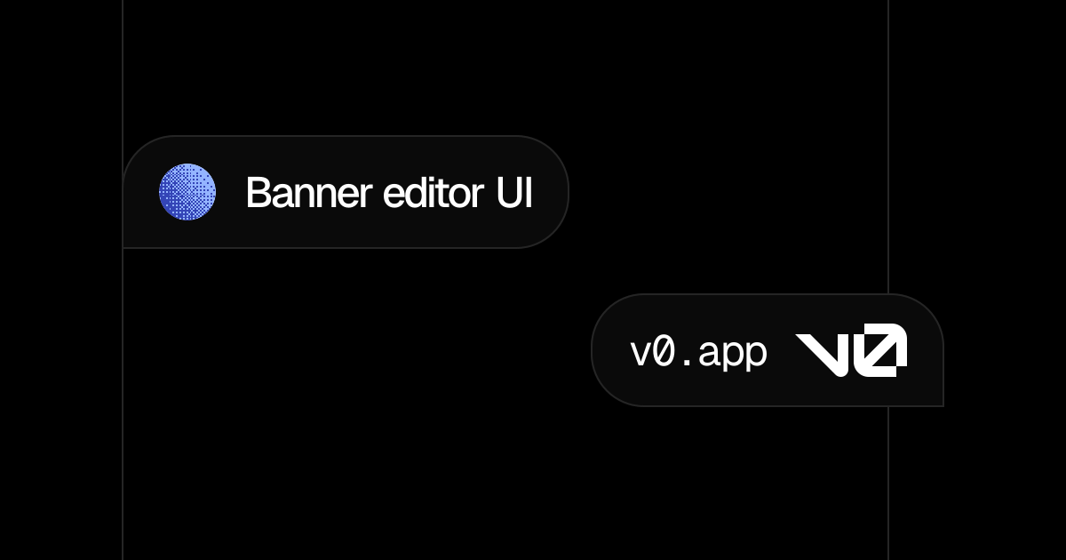 Banner editor UI - v0 by Vercel