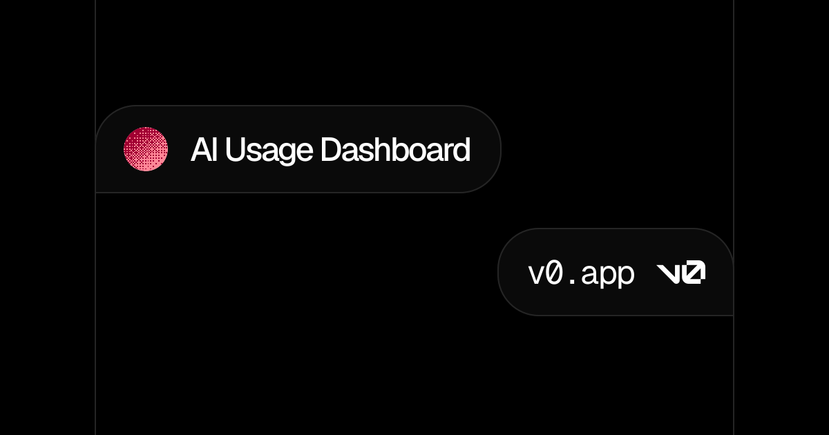 AI Usage Dashboard - v0 by Vercel