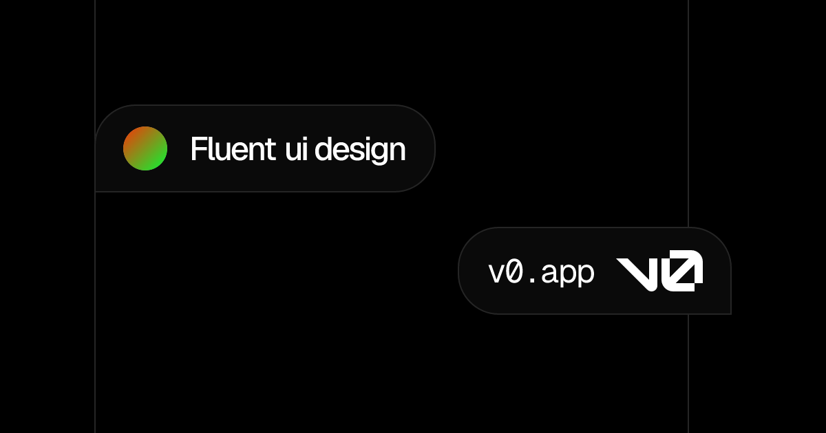 Fluent ui design - v0 by Vercel