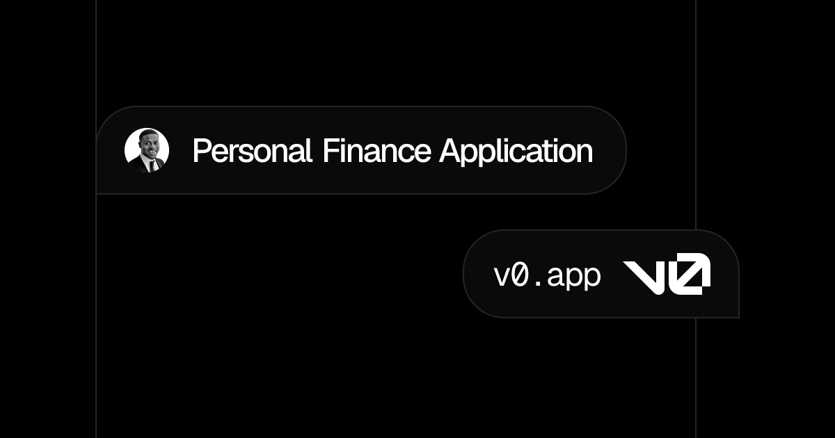 Personal Finance Application - v0 by Vercel
