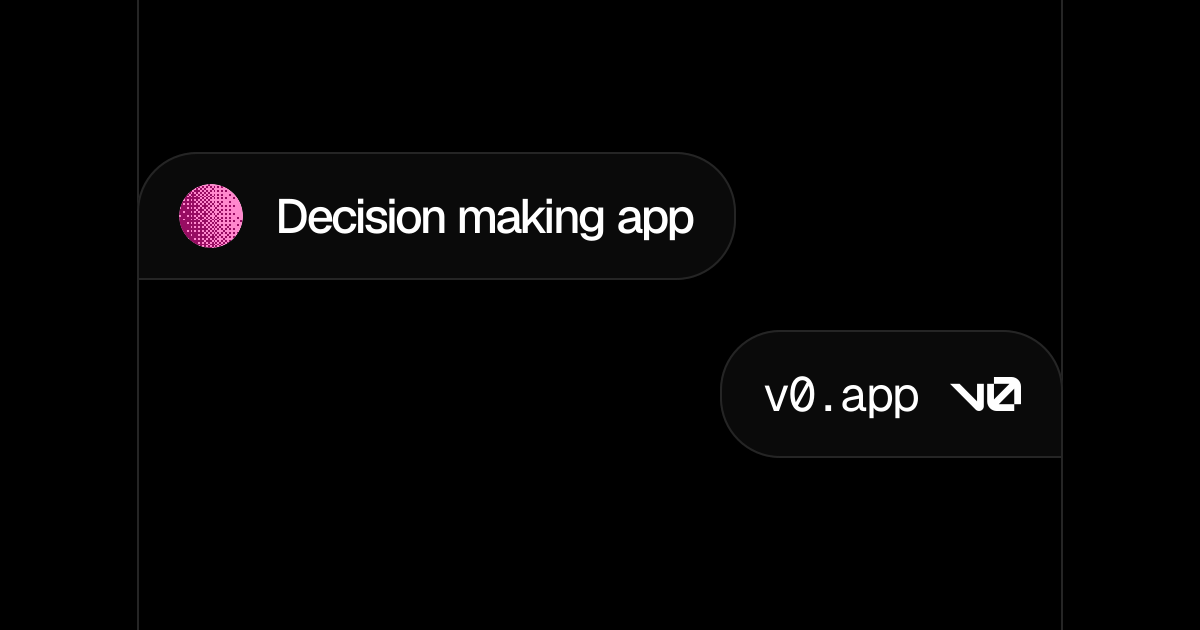 Decision making app - v0 by Vercel