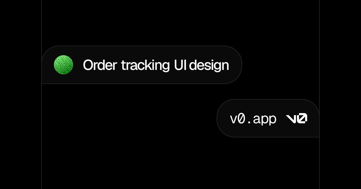 Order tracking UI design - v0 by Vercel