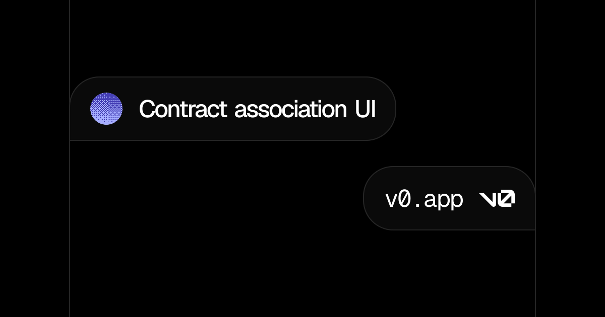 Contract association UI - v0 by Vercel