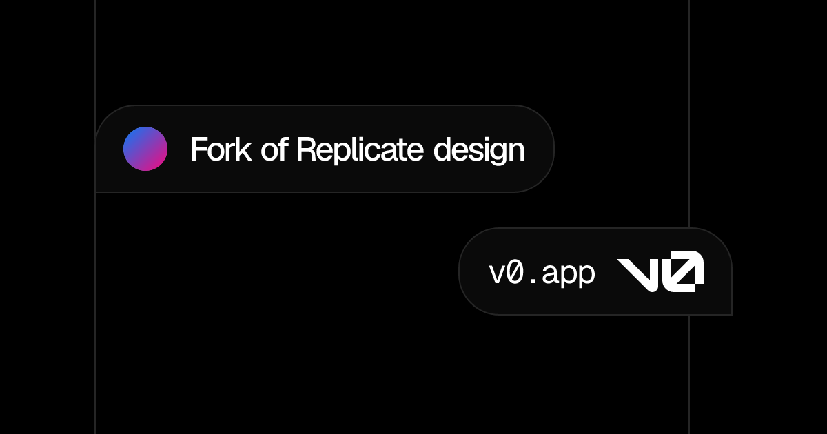 Fork of Replicate design - v0 by Vercel